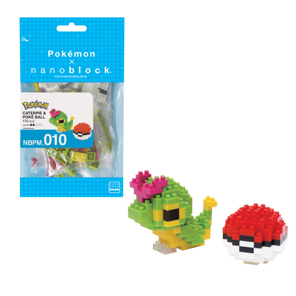 Nanoblocks: Caterpie & Pokeball – BrutalDeluxe